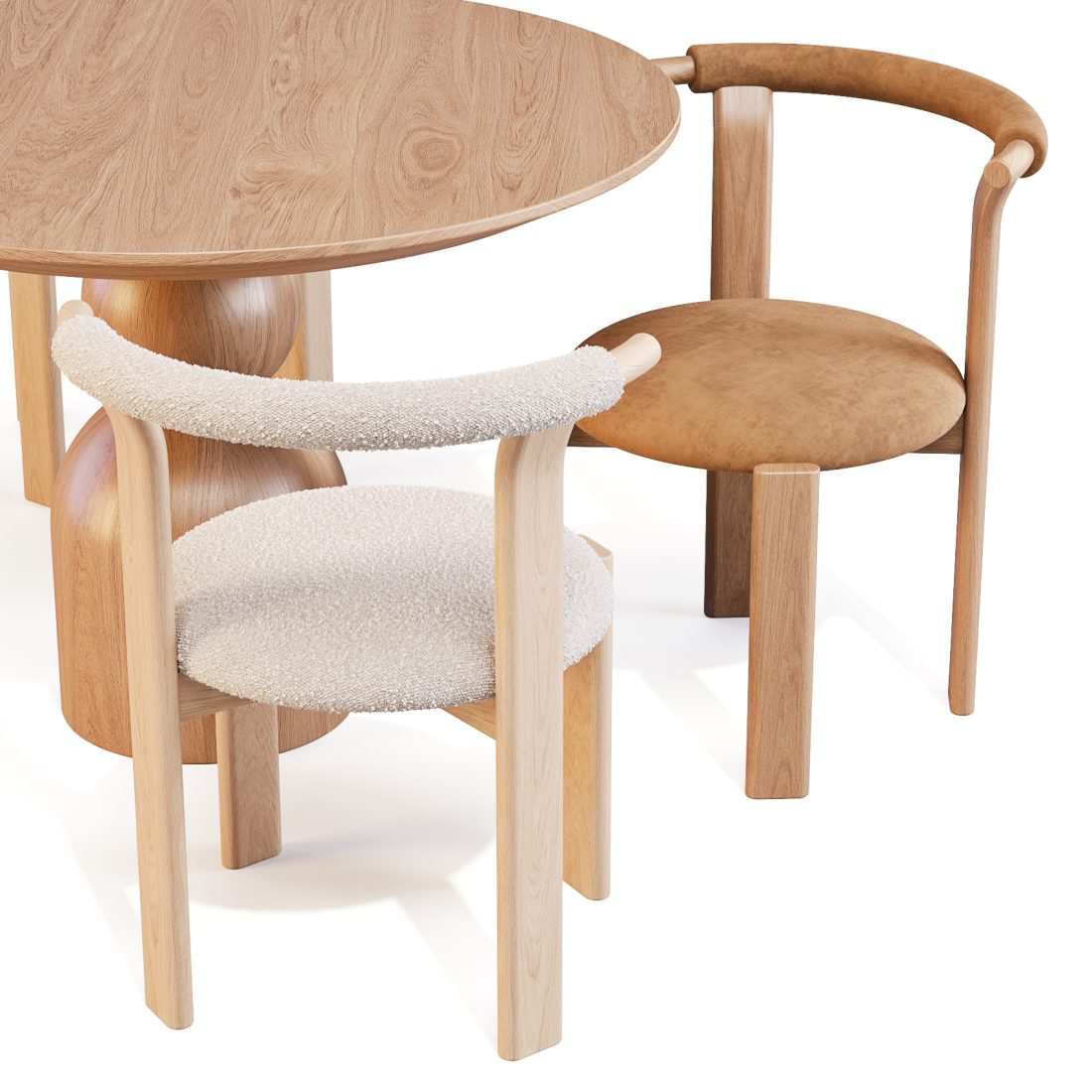 Soho Home - Lowden Table And Zita Chairs - 3D Model for Corona