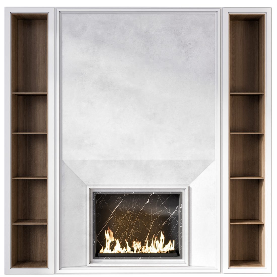Fireplace No12 - 3D Model for VRay, Corona