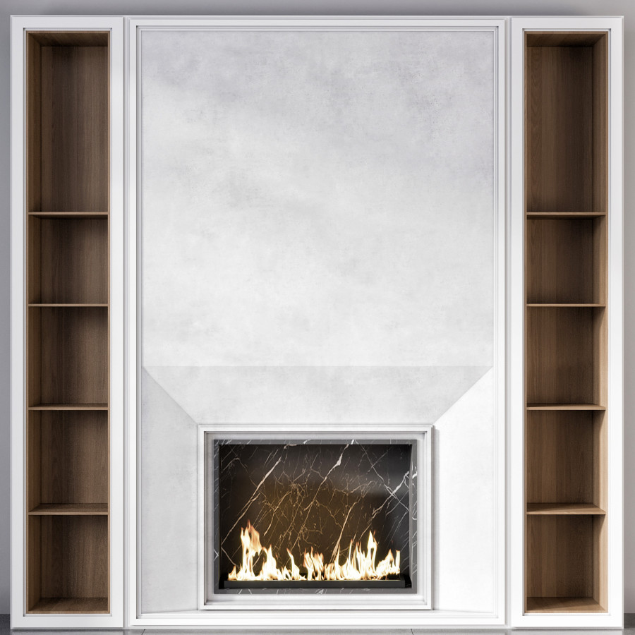 Fireplace No12 - 3D Model for VRay, Corona