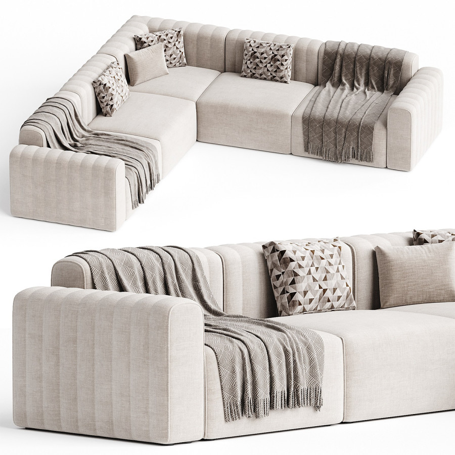 Riff Corner Sofa By Norr - 3D Model for Corona