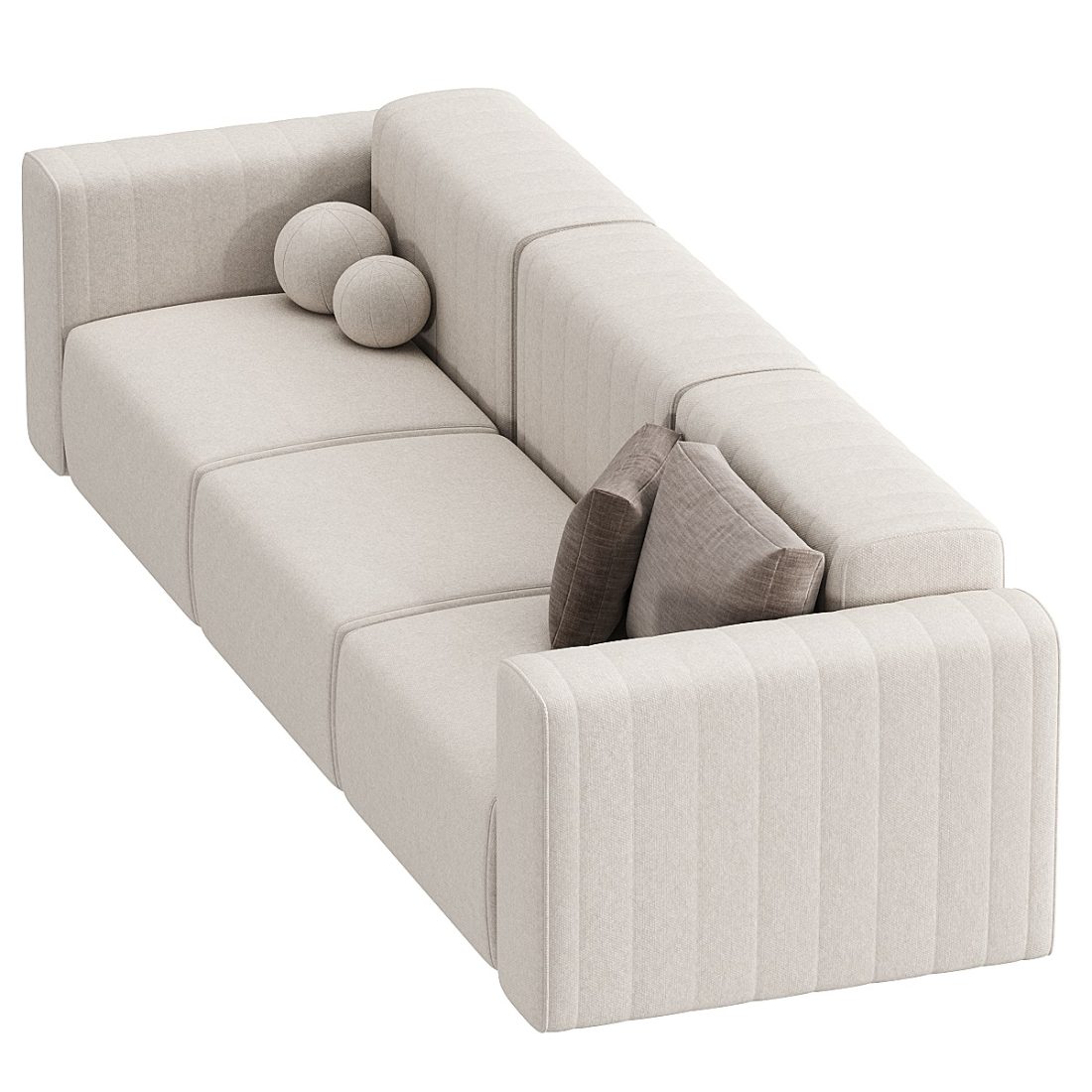 Riff-3-seater-sofa-by-norr - 3D Model for Corona
