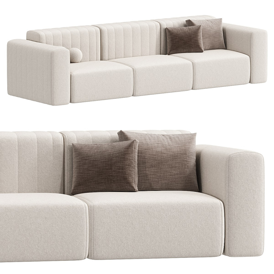 Riff-3-seater-sofa-by-norr - 3D Model for Corona