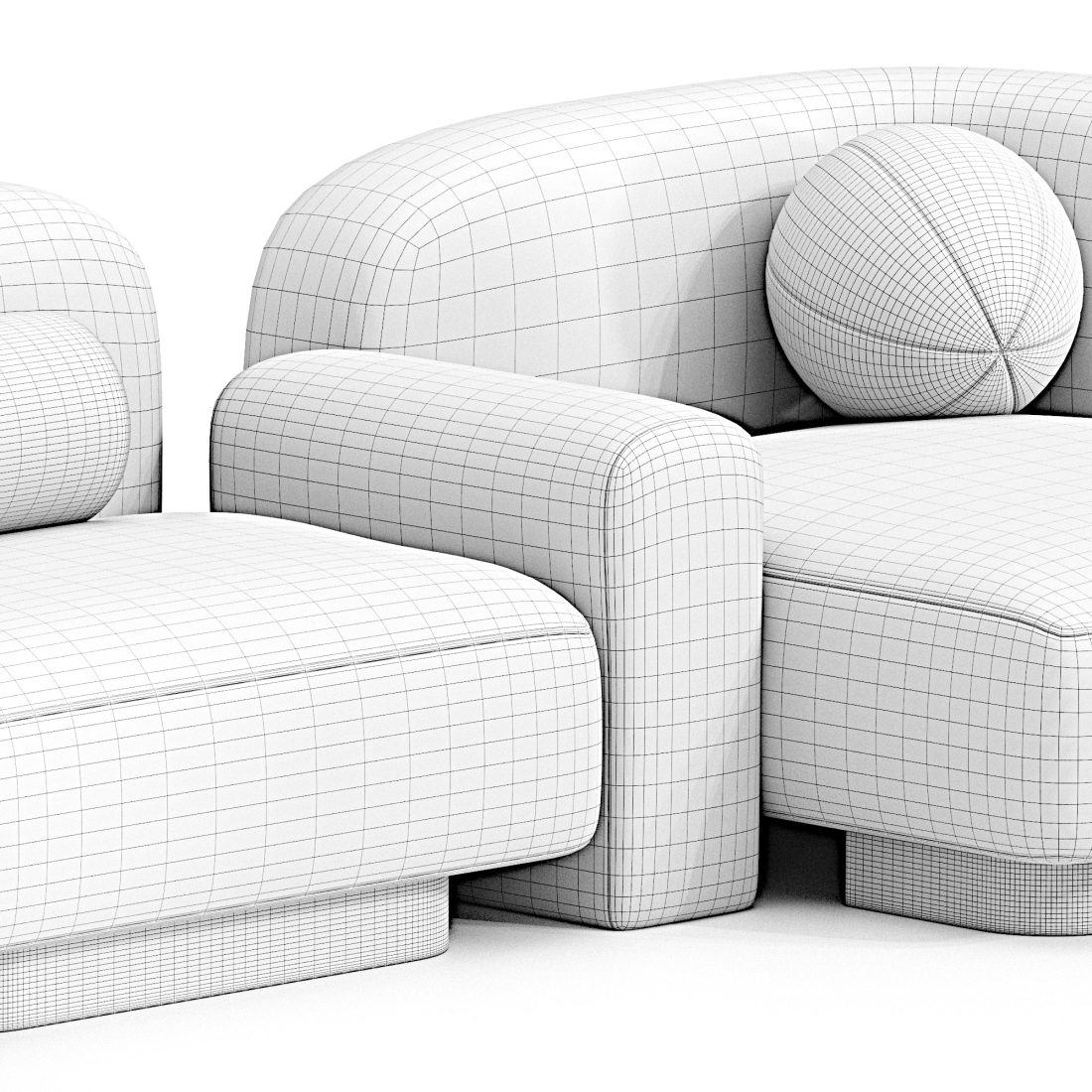 Sofa Kooku Pop Delcourt Collection 3D Model for Corona | CGMood