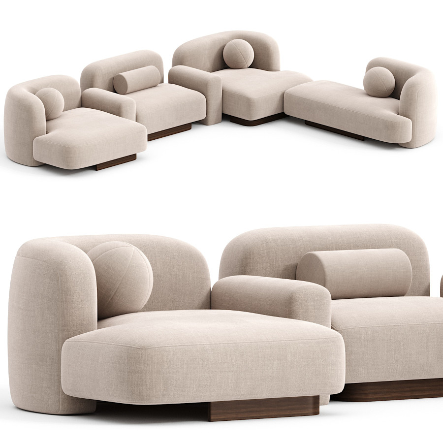 Sofa Kooku Pop Delcourt Collection 3D Model for Corona | CGMood