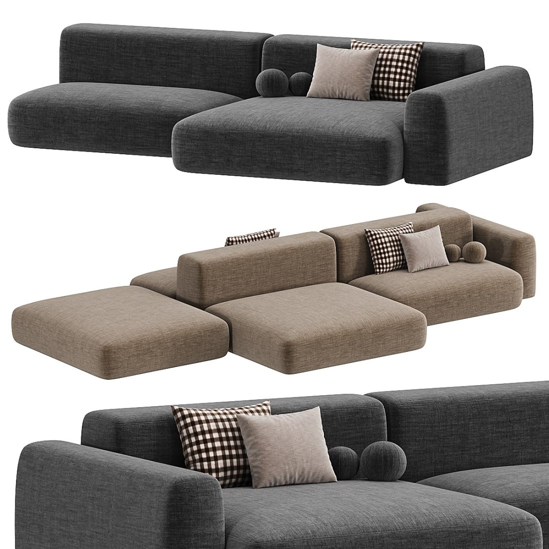 Sky Sofa Modular Sofa By Tamamm 3D Model for Corona | CGMood