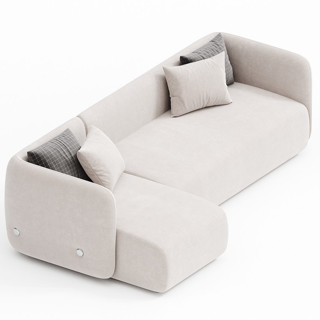 Easy Sofa With Chaise Longue By Ersa 3D Model for Corona | CGMood
