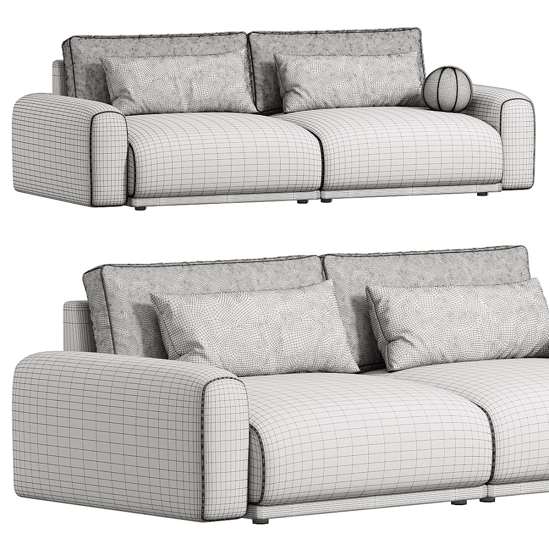 Straight Sofas Grail 3D Model for Corona | CGMood