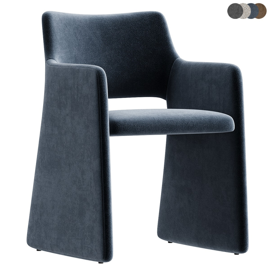 Uluwatu Dining Chair In Brussels Velvet 3D Model for Corona | CGMood