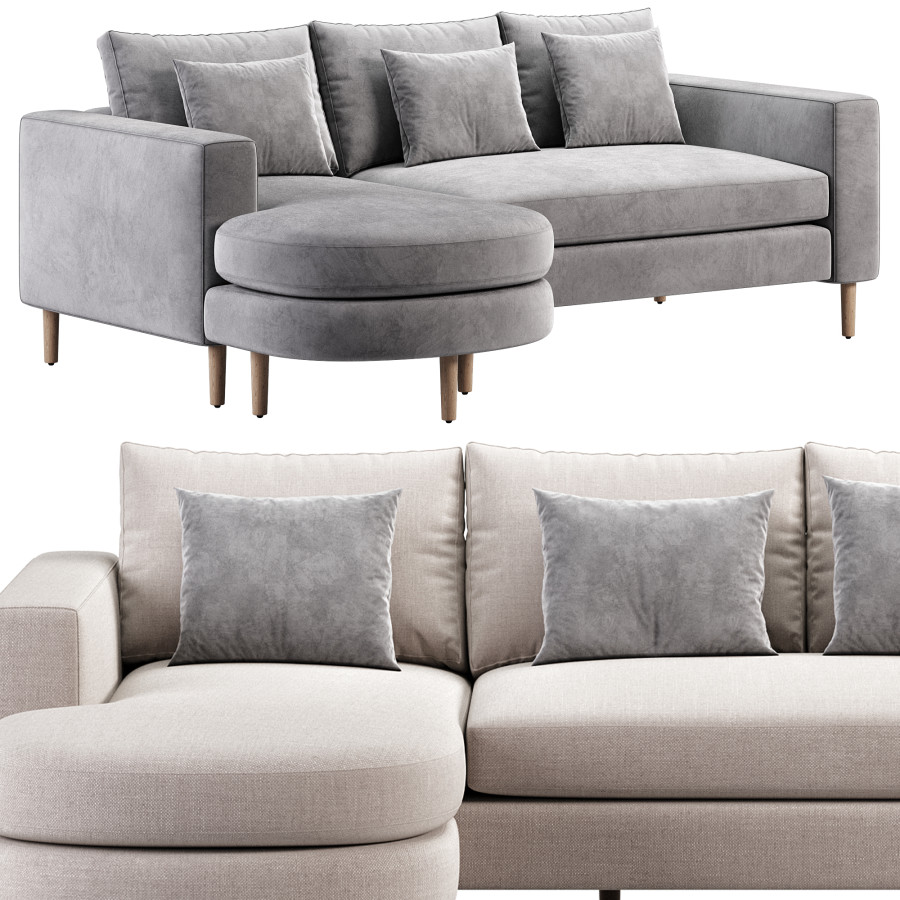 Four Hands Freya Flip Sofa 97 Knoll Sand - 3D Model for Corona