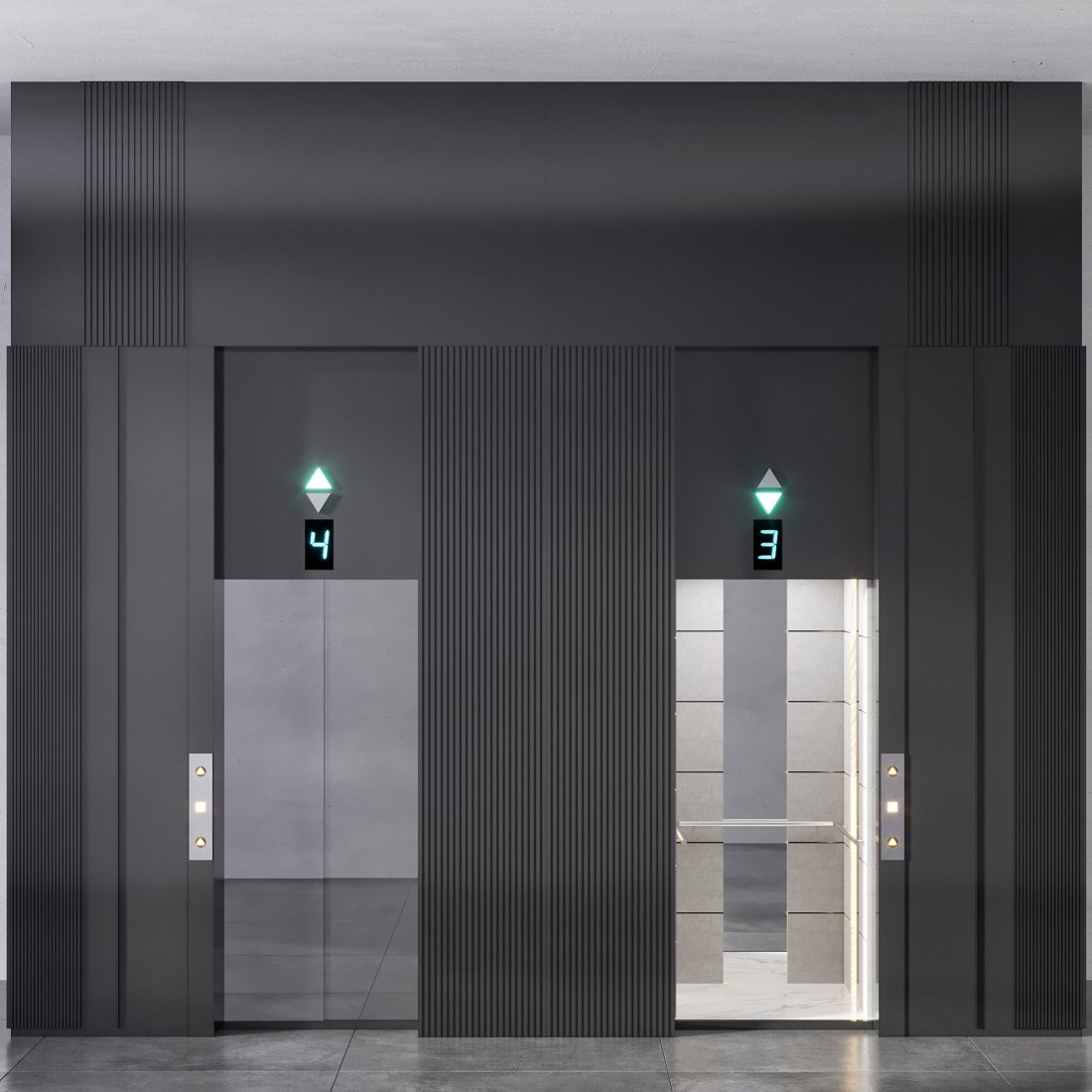Elevator No3 3D Model for VRay, Corona | CGMood