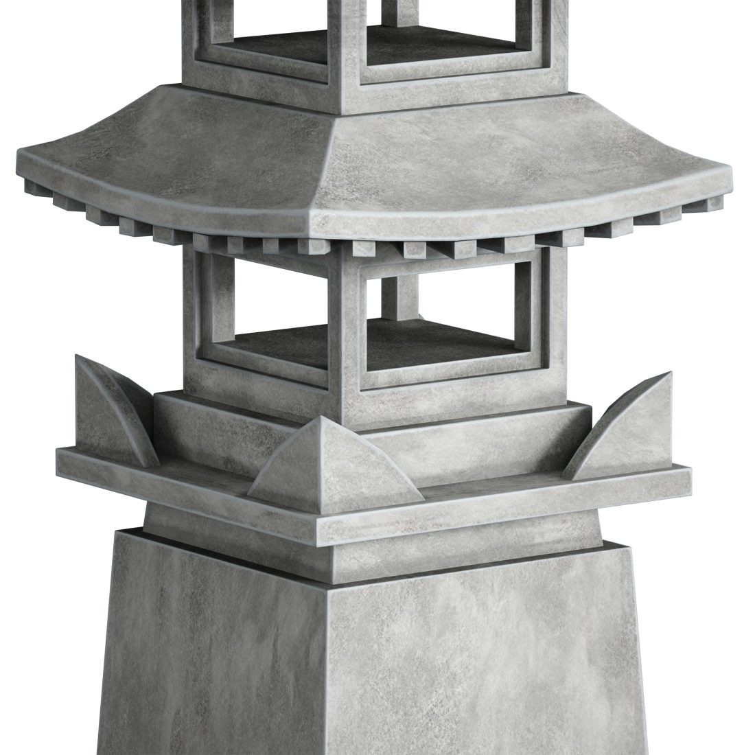 Stone Pagoda Japanese Garden Lantern Tower - 3D Model for FStorm, VRay ...