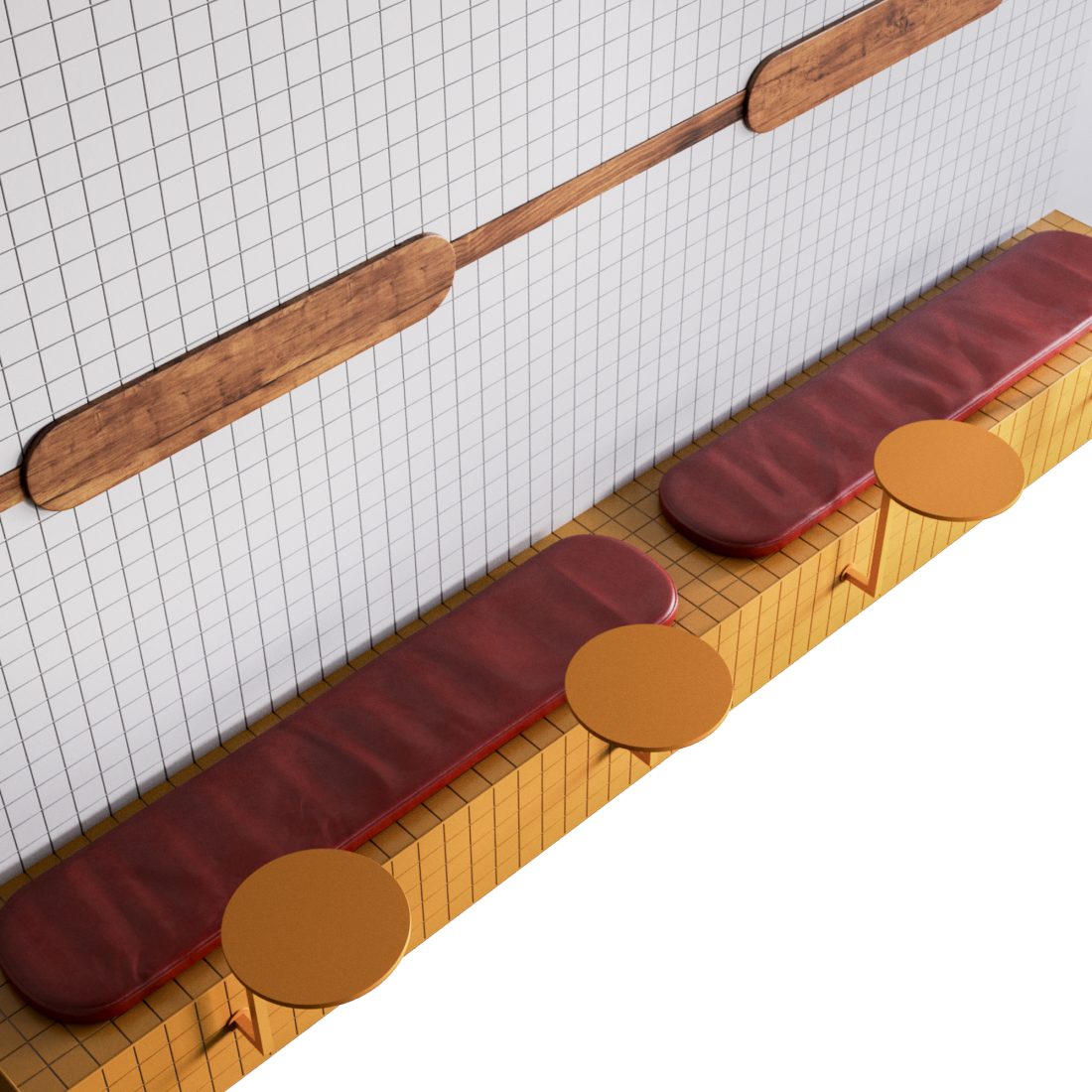 Cafe Seating Area 4 - 3D Model for Corona