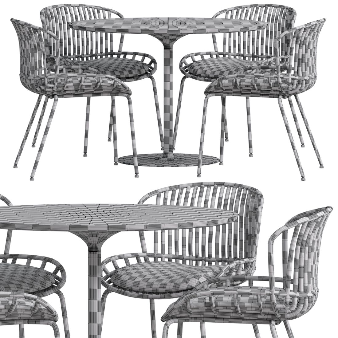 Table Dizzie And Chair Surpik Dining Set 3D Model for Corona | CGMood
