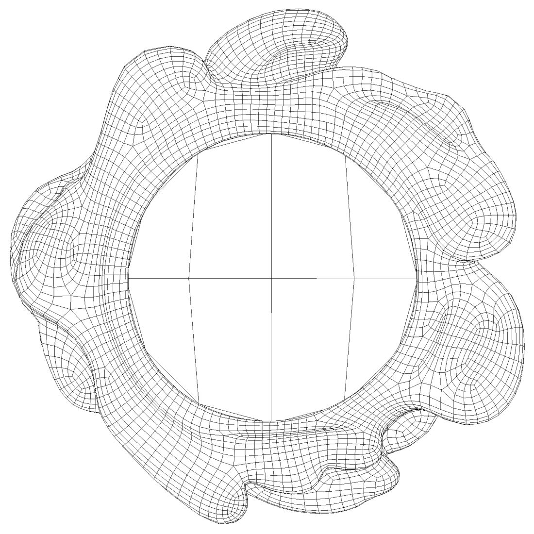 Ceramic Flow Shape Framed Mirror 3D Model for VRay, Corona | CGMood