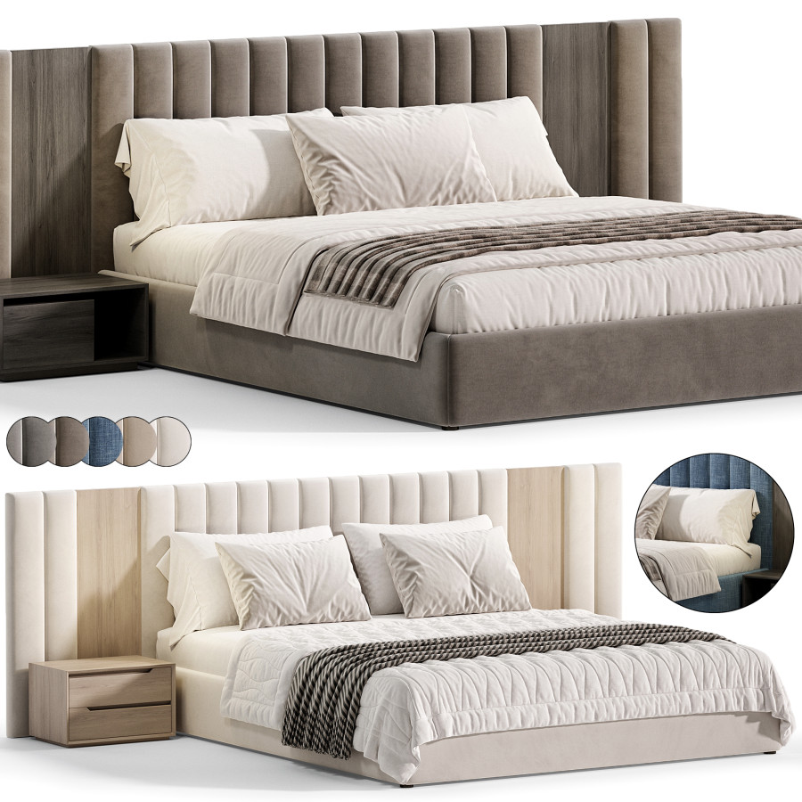 Otello Bed By Ditre Italia 3D Model for Corona | CGMood