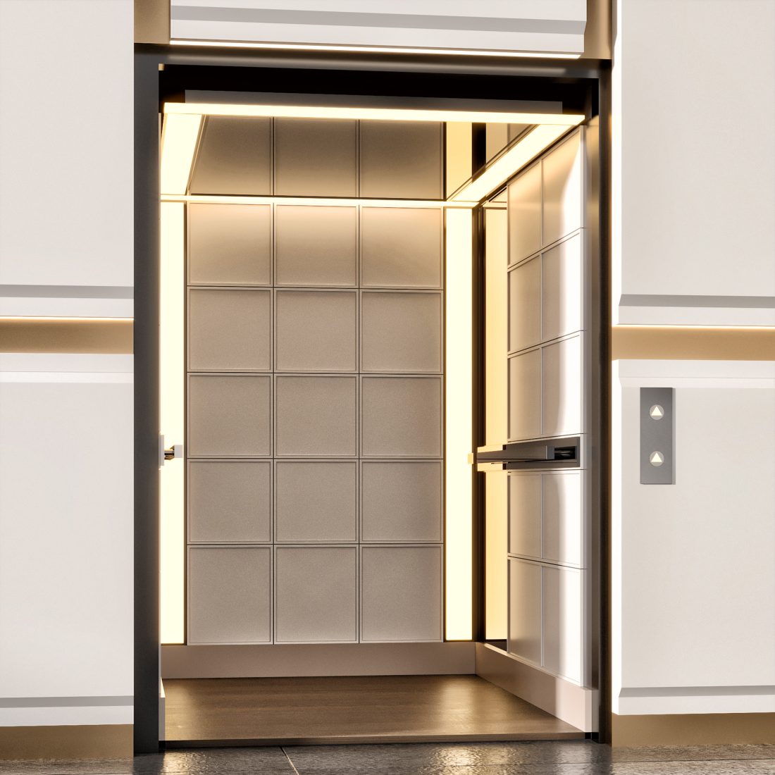 Elevator No17 - 3D Model for VRay, Corona