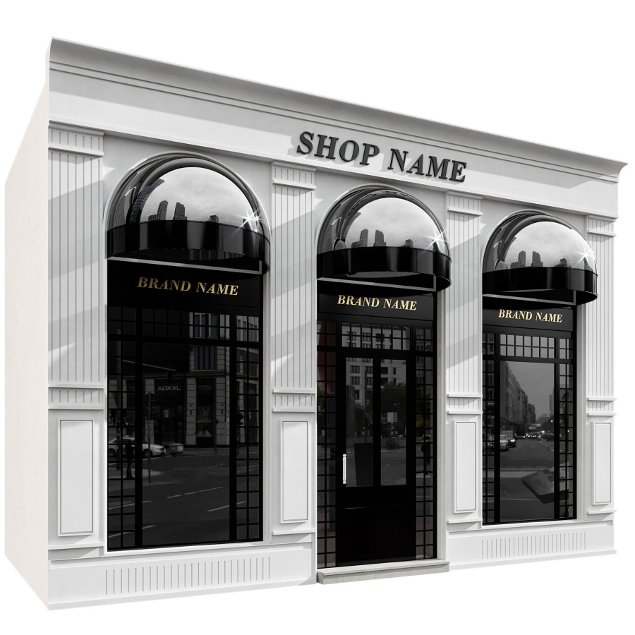 Shop Building No11 3D Model for VRay, Corona | CGMood