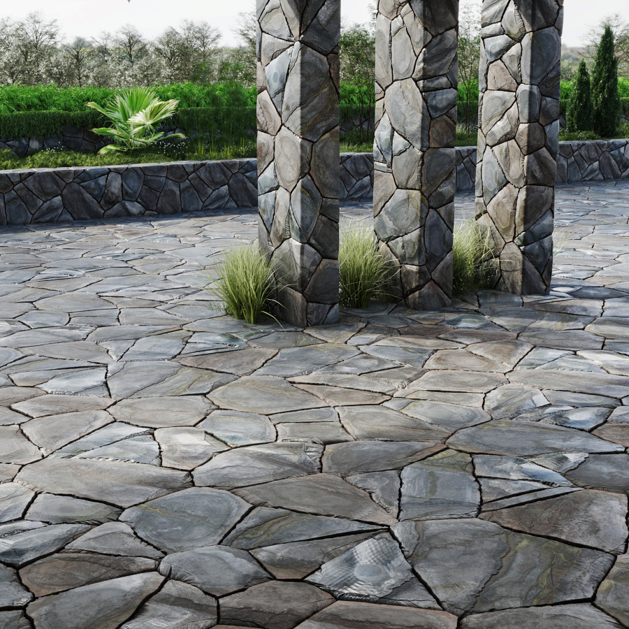 H142 Stone Tiles | PBR | 4K | Seamless | +SBSAR - 3D Model for VRay, Corona
