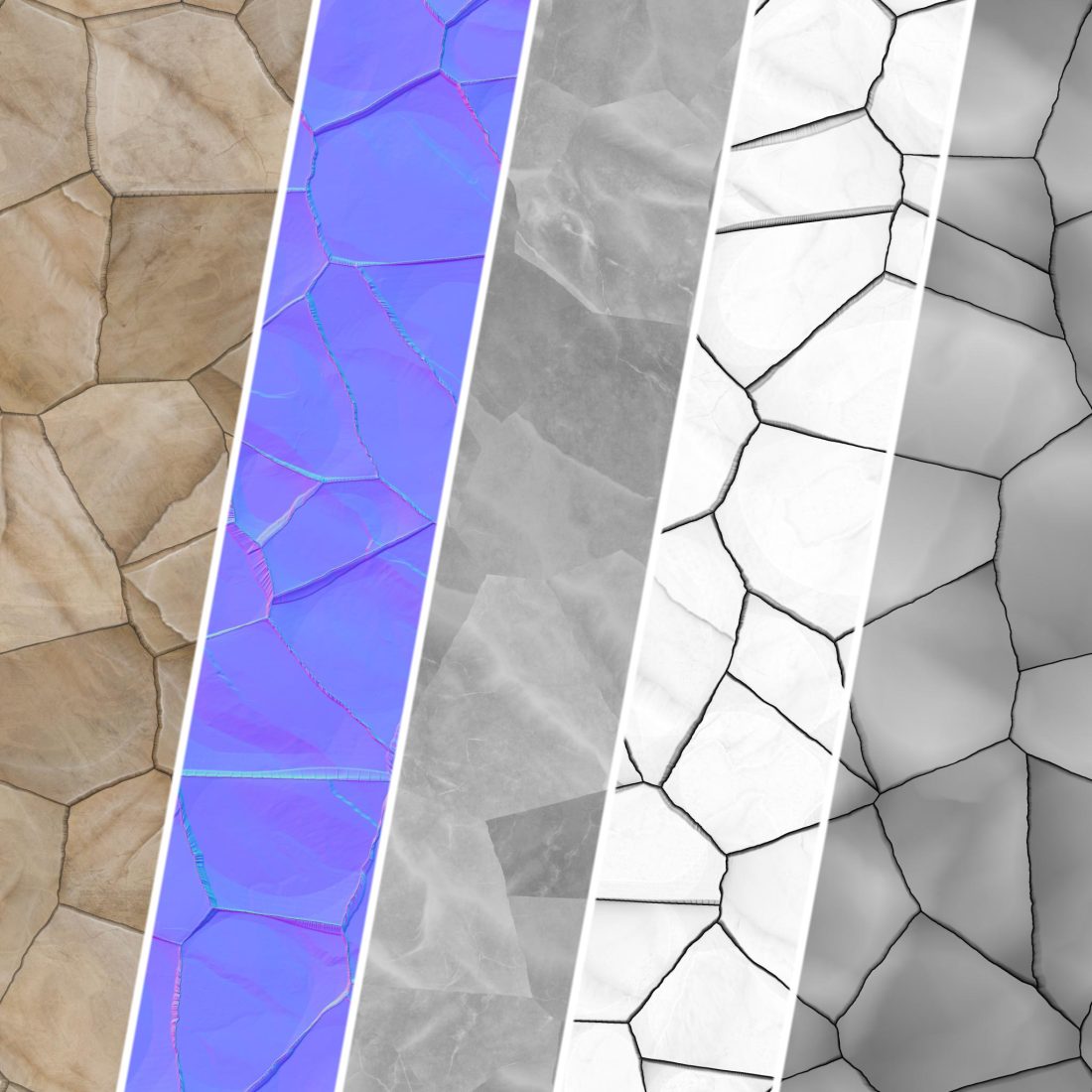 H146 Stone Tiles | PBR | 4K | Seamless | +SBSAR - 3D Model for VRay, Corona
