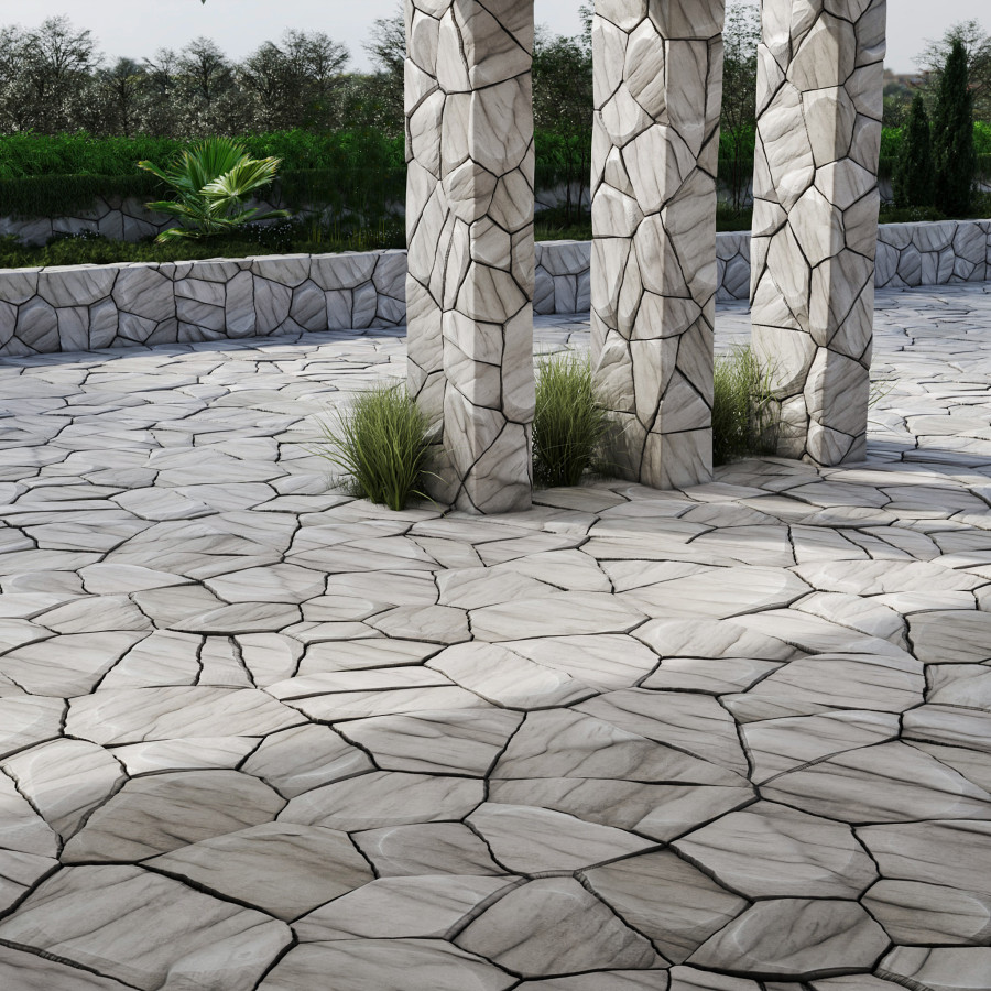 H147 Stone Tiles | PBR | 4K | Seamless | +SBSAR - 3D Model for VRay, Corona