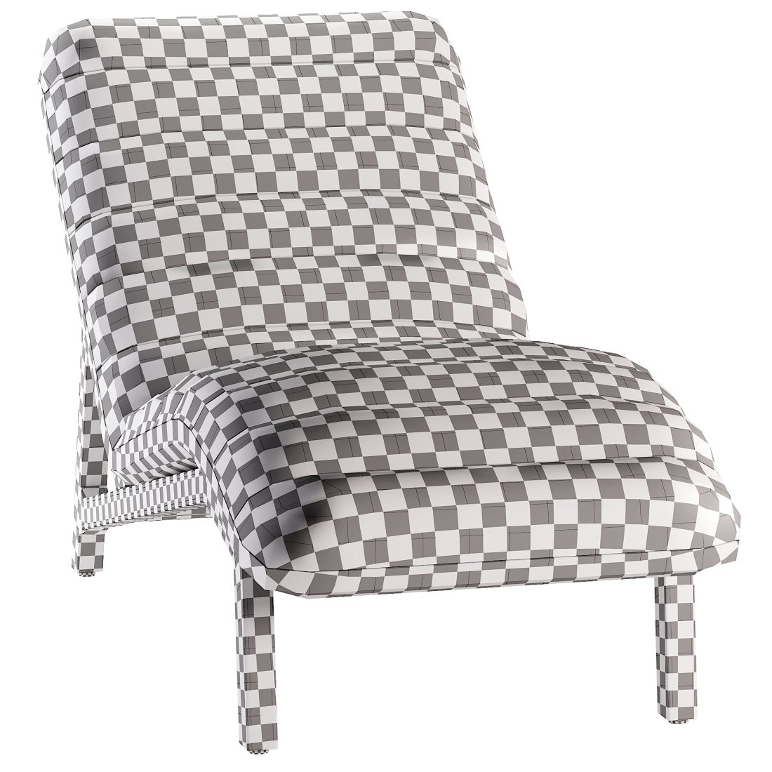 Modern Cream Fabric Chair - 3D Model for Corona