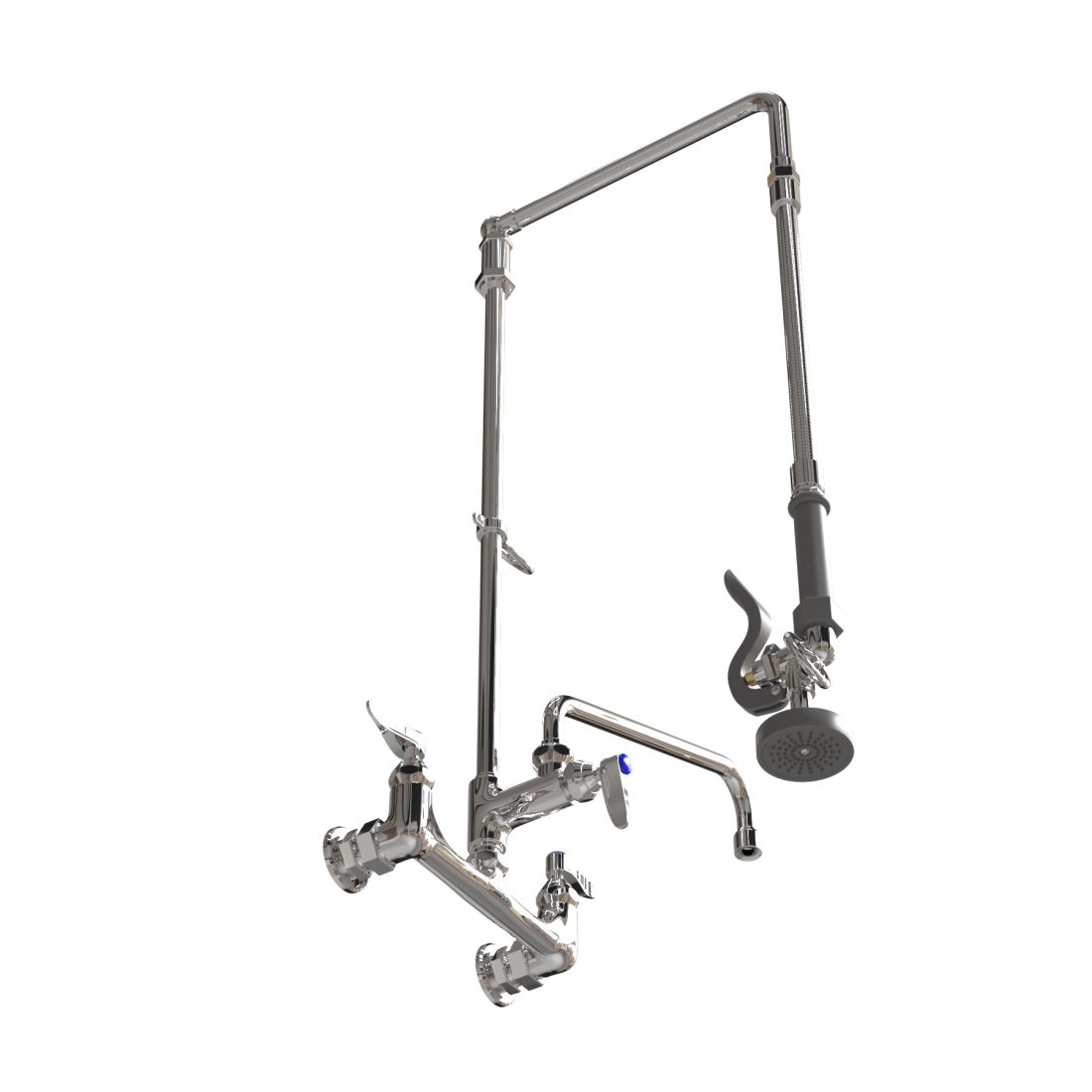 Wall Mount Mixing Faucet Pre-rinse Overhead 3D Model for Corona | CGMood