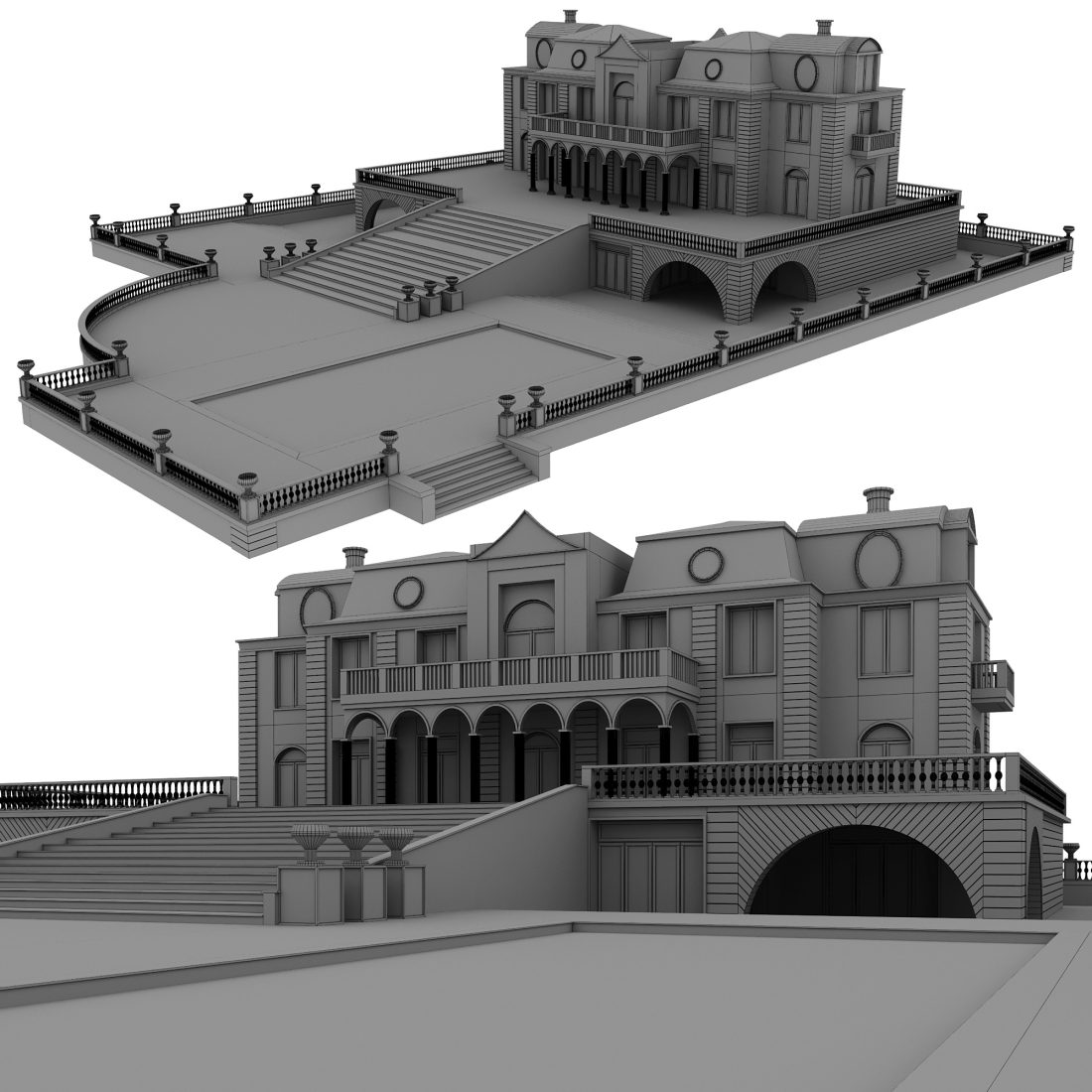 Mansion House No31 3D Model for Corona | CGMood