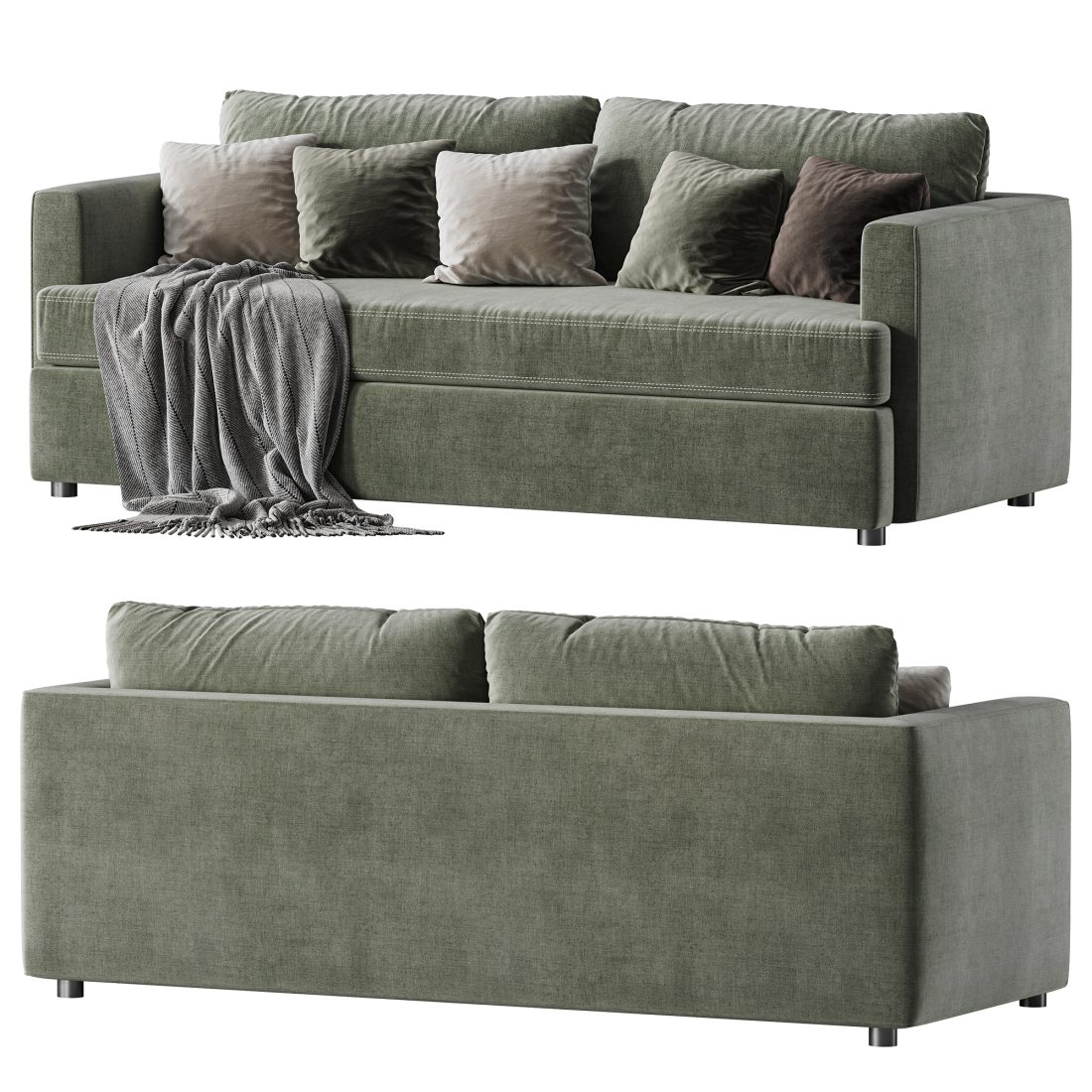 Lounge Bench Sofa Set 3 - 3D Model for Corona