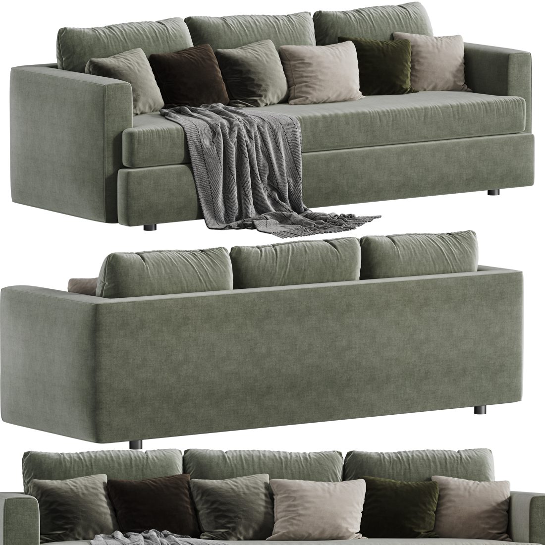 Lounge Grande Bench Sofa Set 4 3D Model for Corona | CGMood