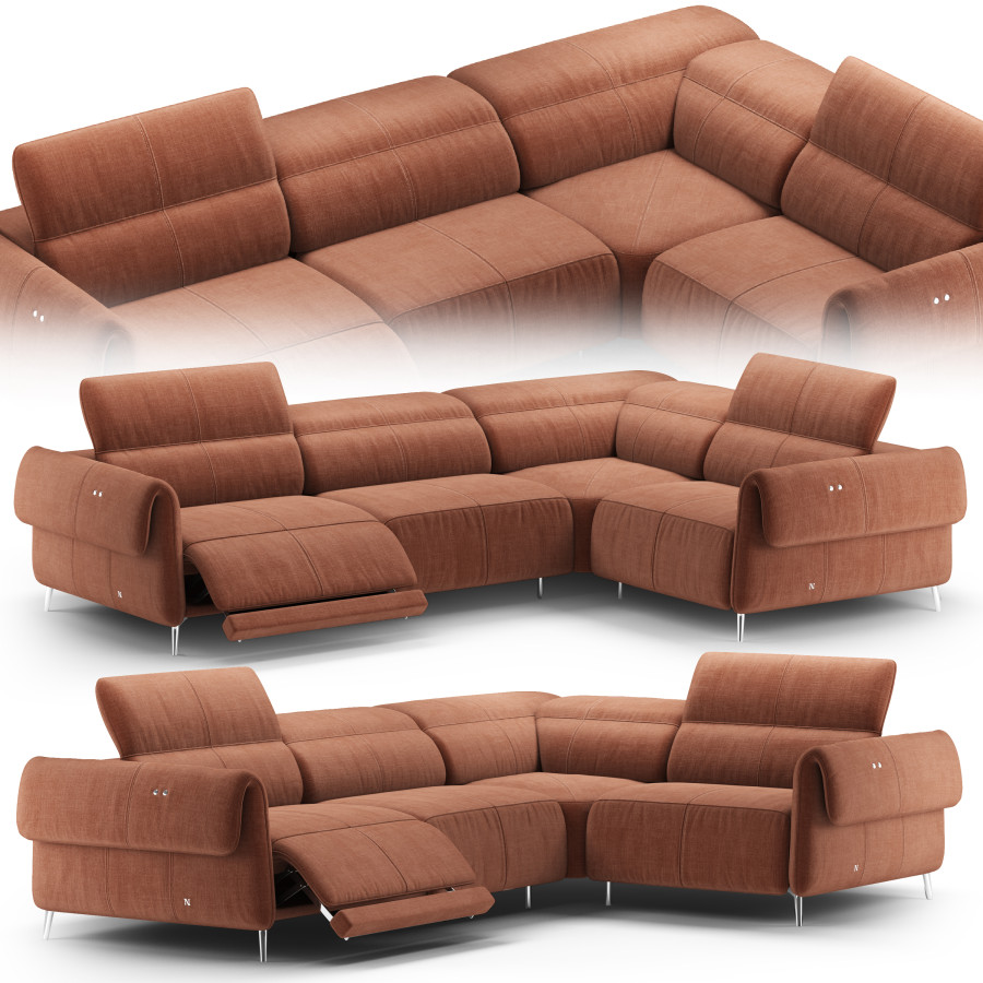 Natuzzi Italia Sofa Seagull (corner) - 3D Model for VRay