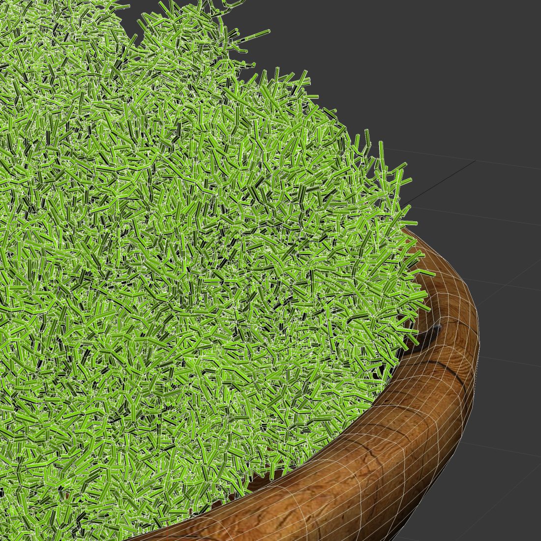 Wood Bowl With Moss 3D Model for VRay | CGMood