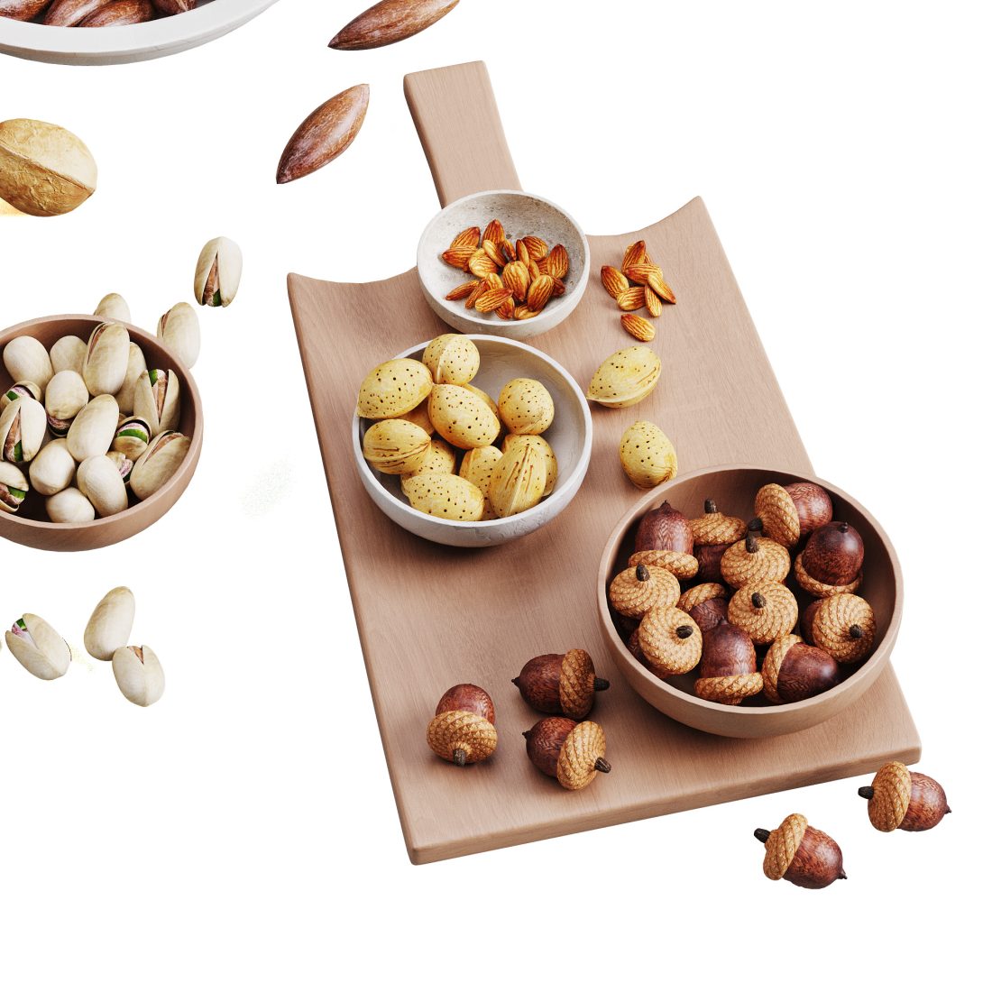 Mixed Nuts 2 - 3D Model for Corona