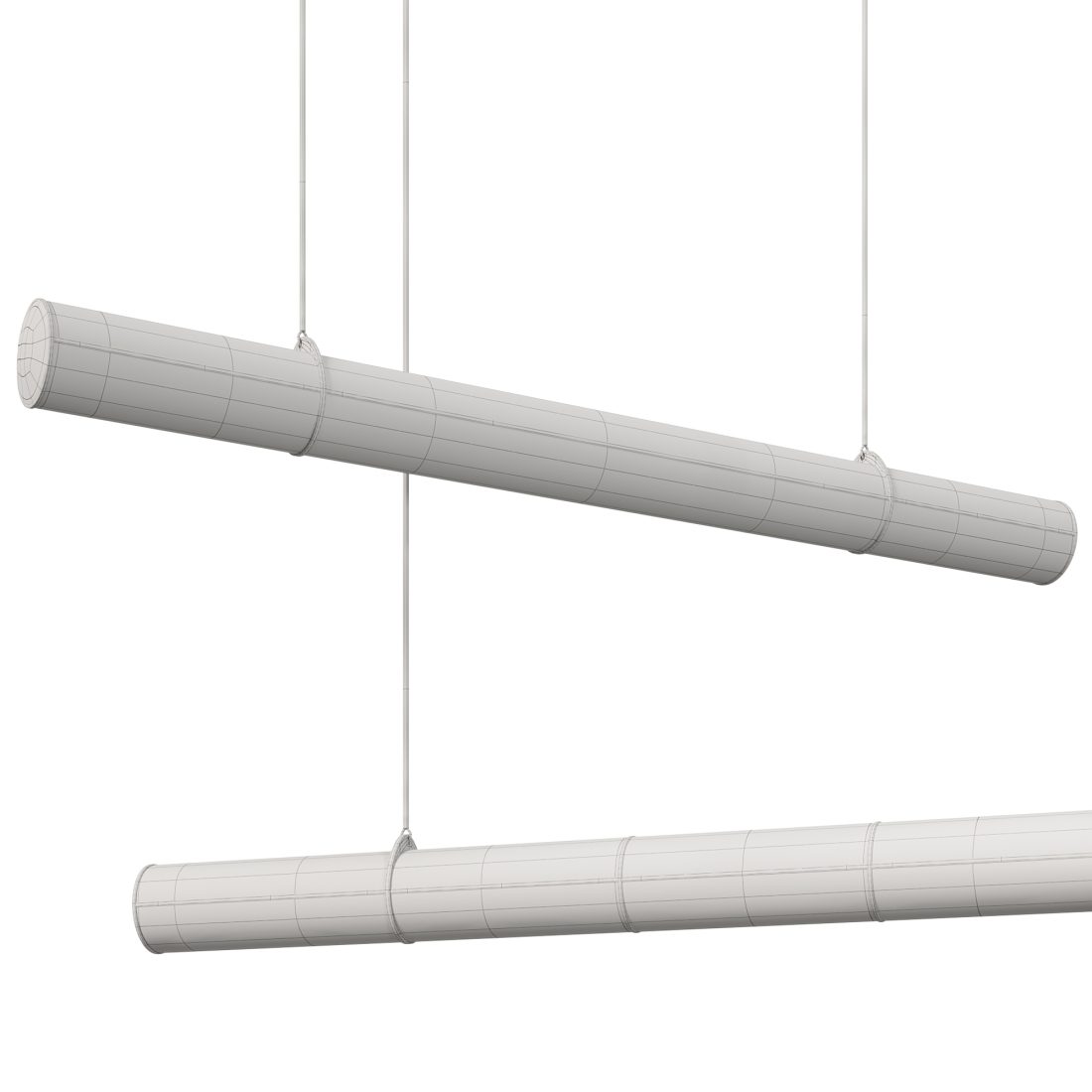 Golden T5 Tube Pendant Light 2340, 1440 3D Model for Corona | CGMood