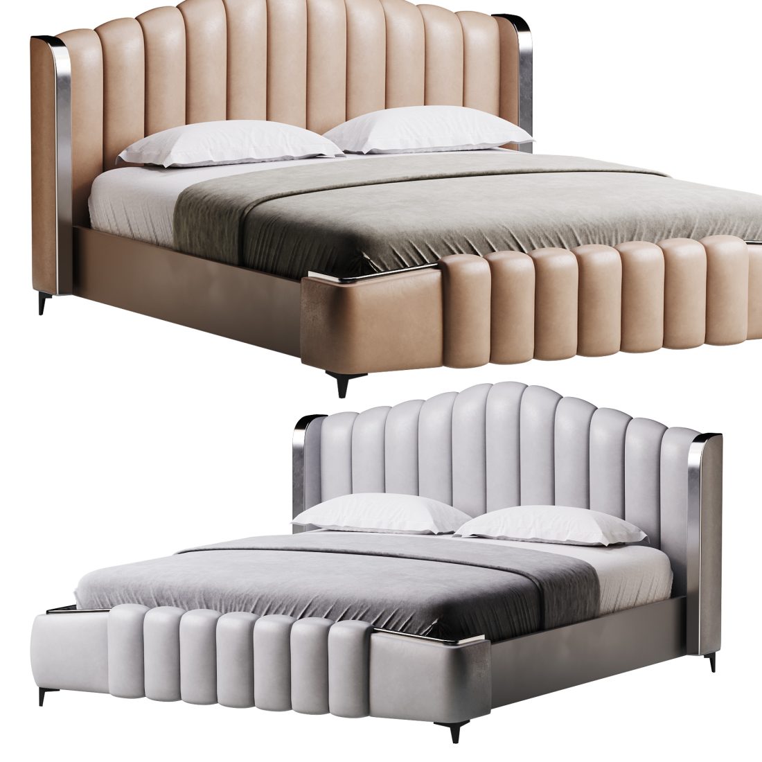 Glam Style Bed 3D Model for Corona | CGMood