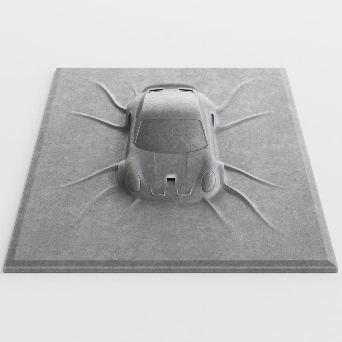 Porsche 911 Gts Wall Sculpture 3D Model for VRay, Corona | CGMood