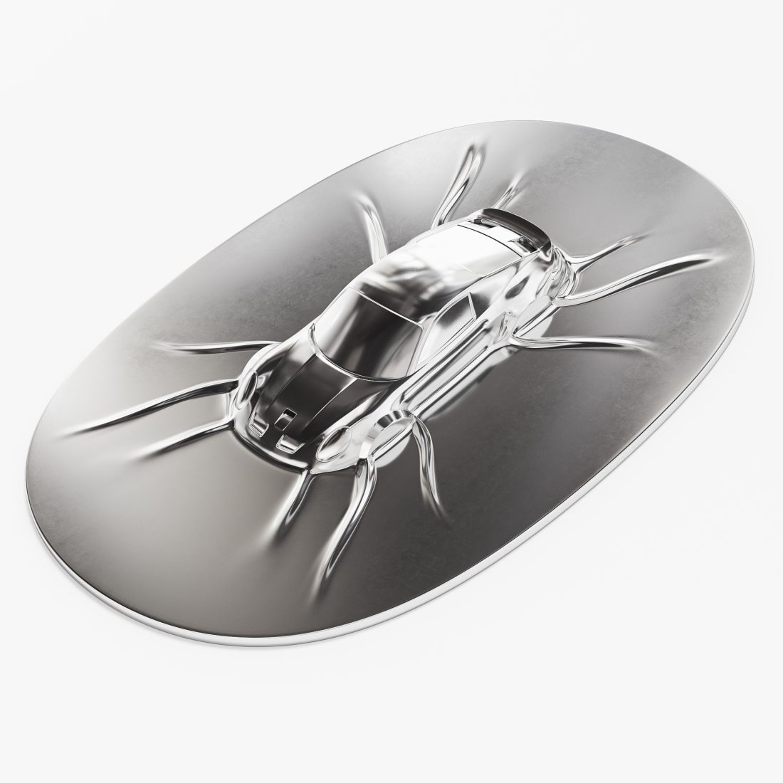 Porsche 911 Gts Wall Sculpture - 3D Model for VRay, Corona