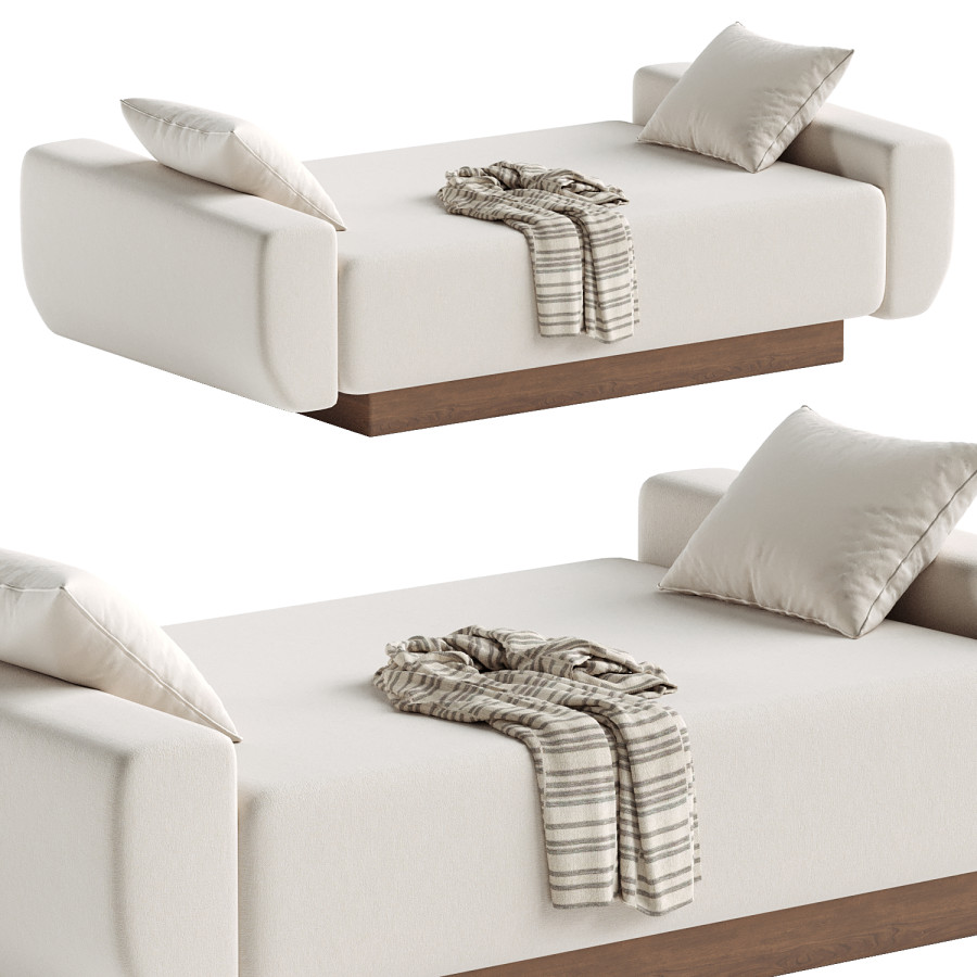 Base Daybed - 3D Model for VRay, Corona