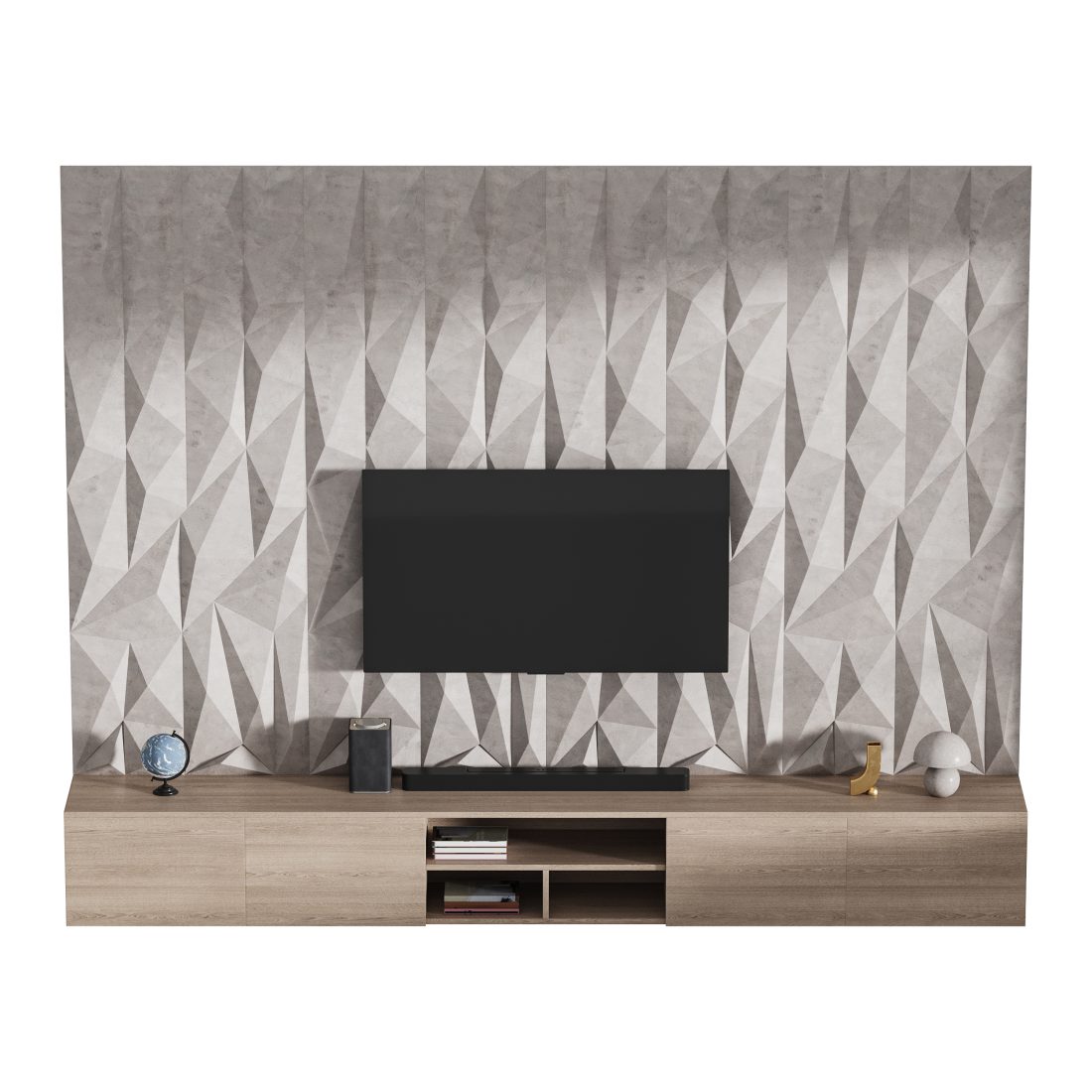 Modern Tv Wall 021 3D Model for Corona | CGMood