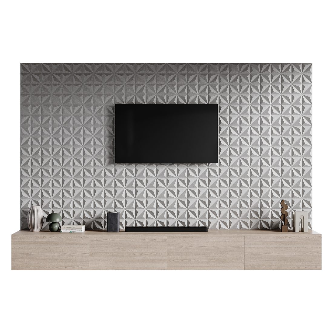 Modern Tv Wall 025 - 3D Model for Corona