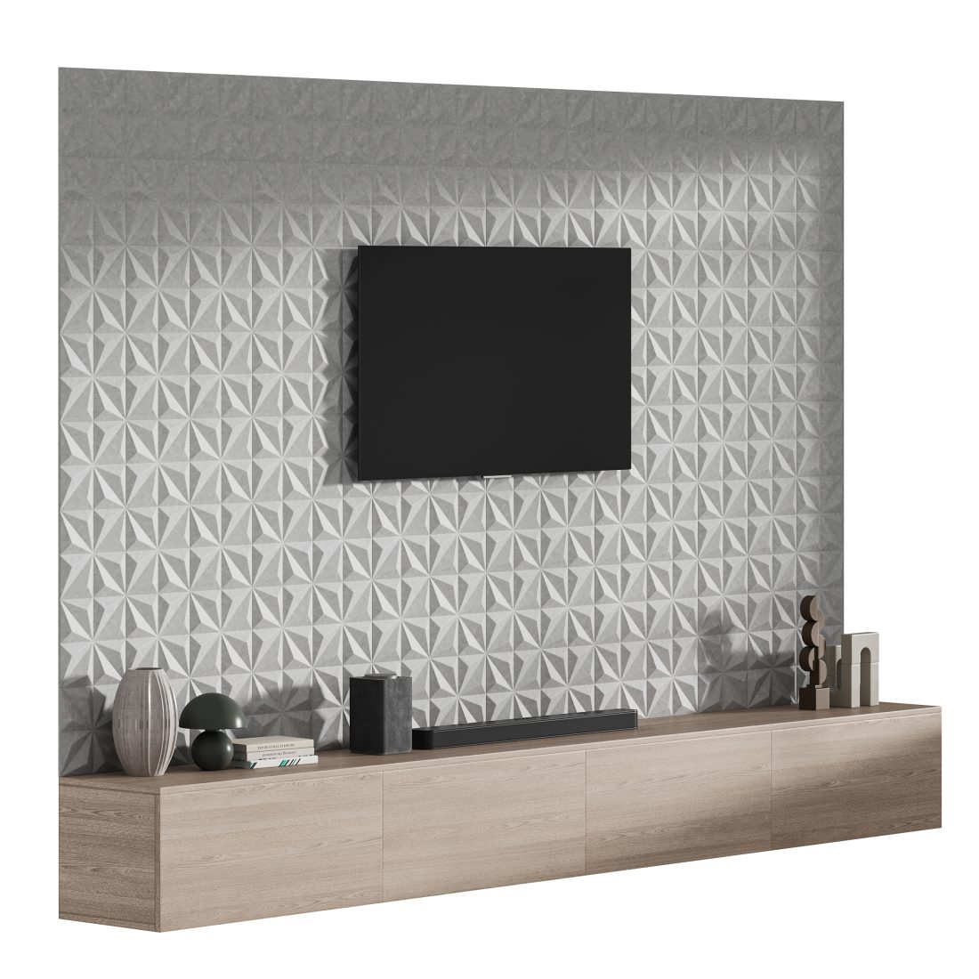 Modern Tv Wall 025 - 3D Model for Corona