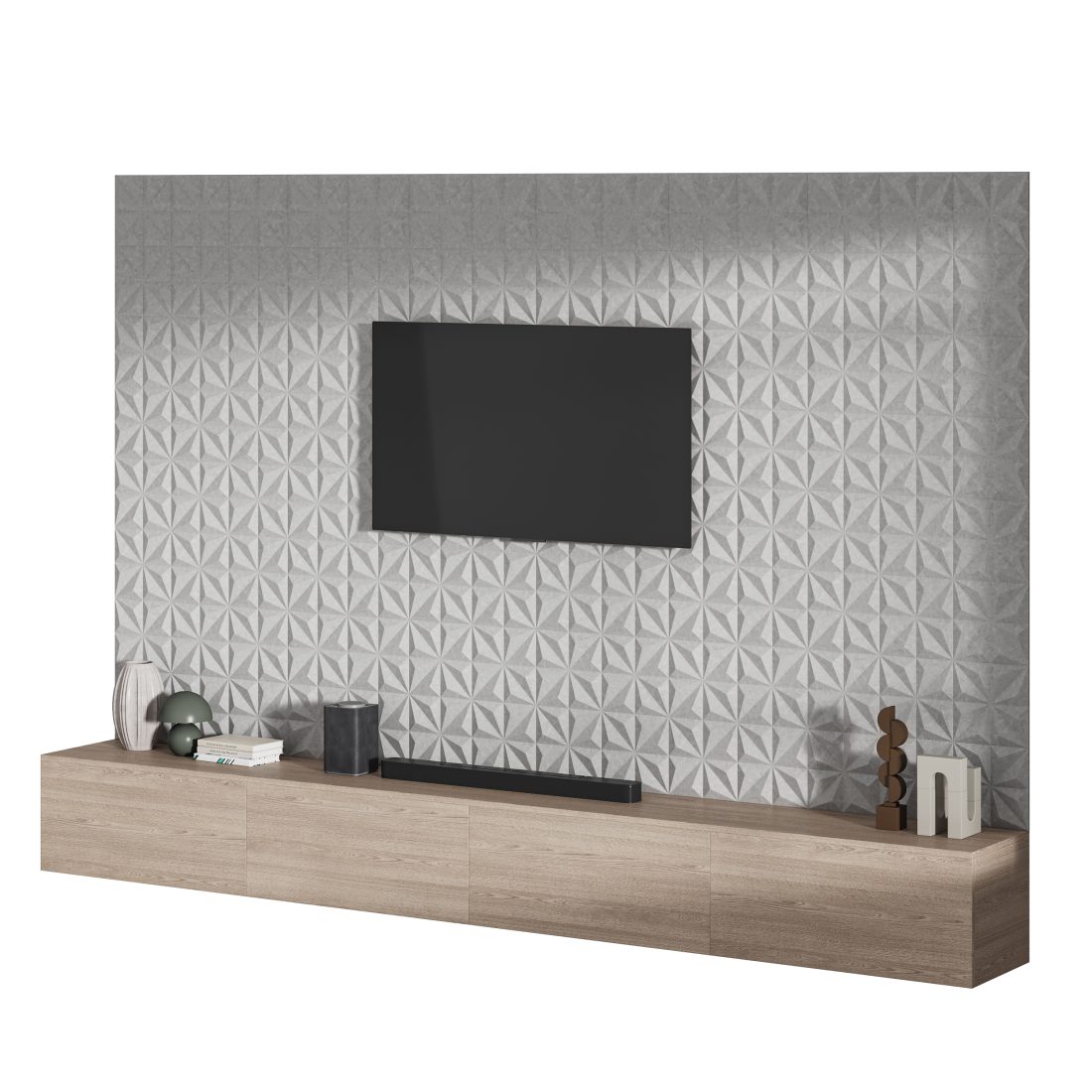 Modern Tv Wall 025 - 3D Model for Corona