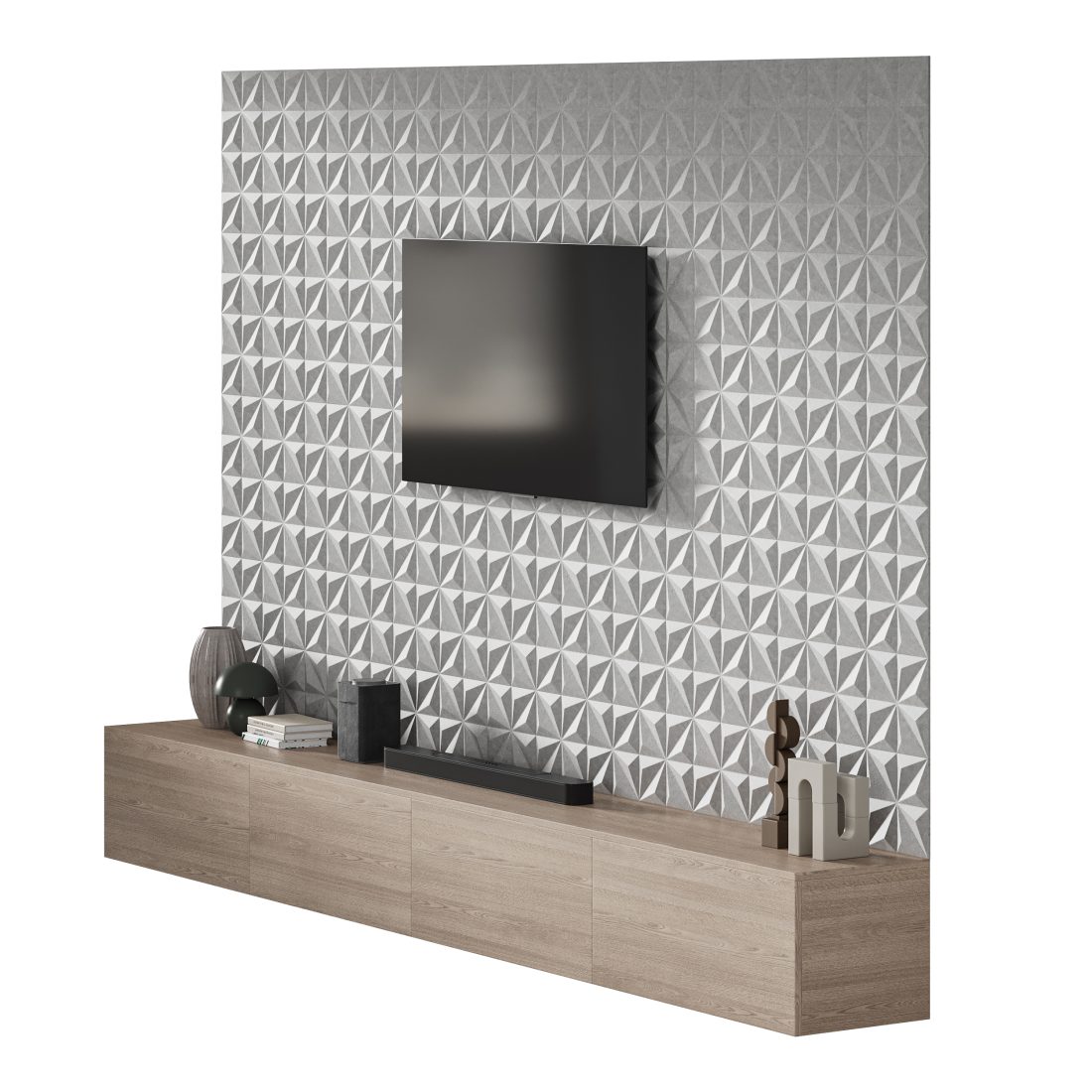 Modern Tv Wall 025 - 3D Model for Corona