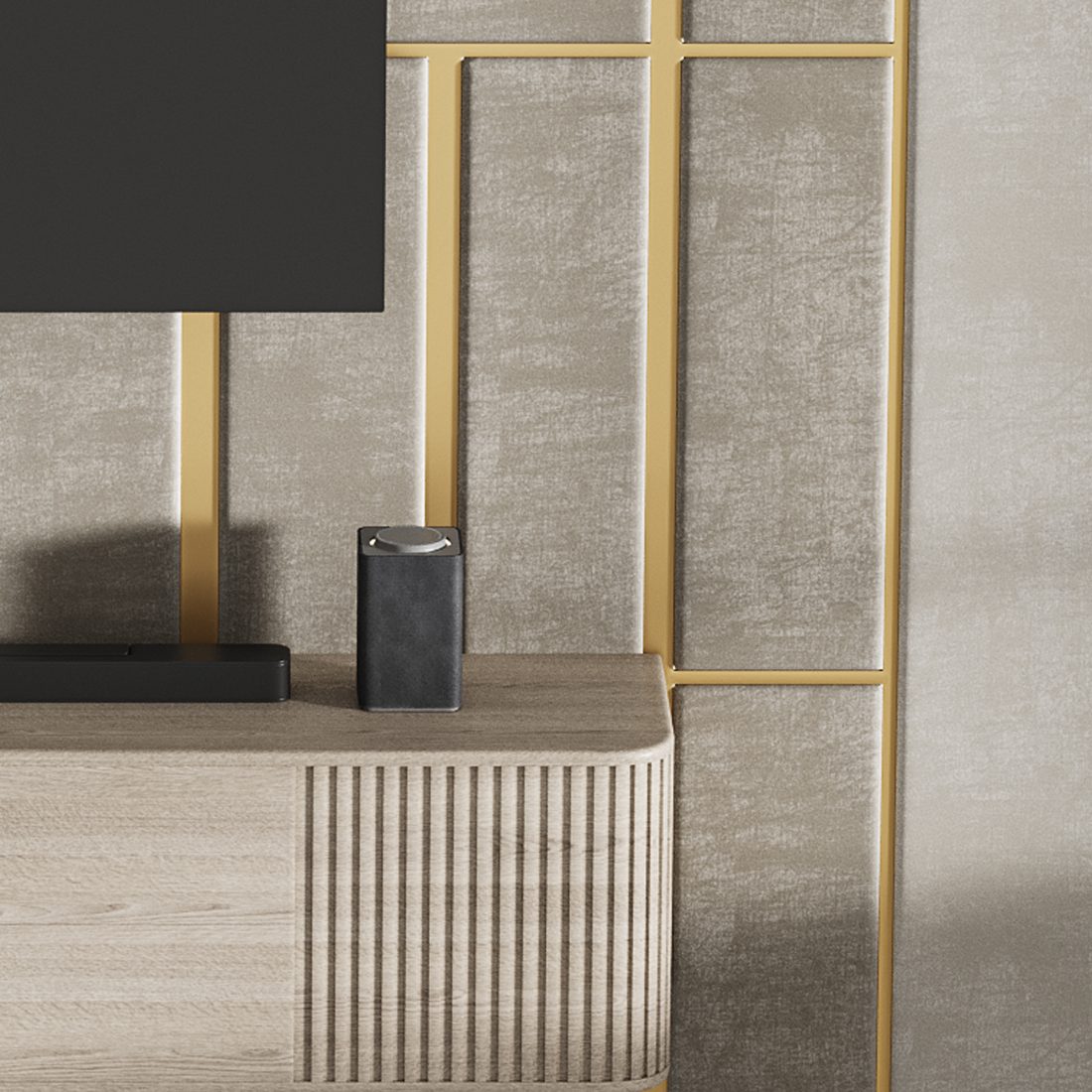Modern Tv Wall 032 3D Model for Corona | CGMood