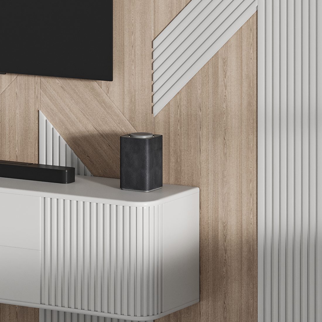 Modern Tv Wall 034 - 3D Model for Corona