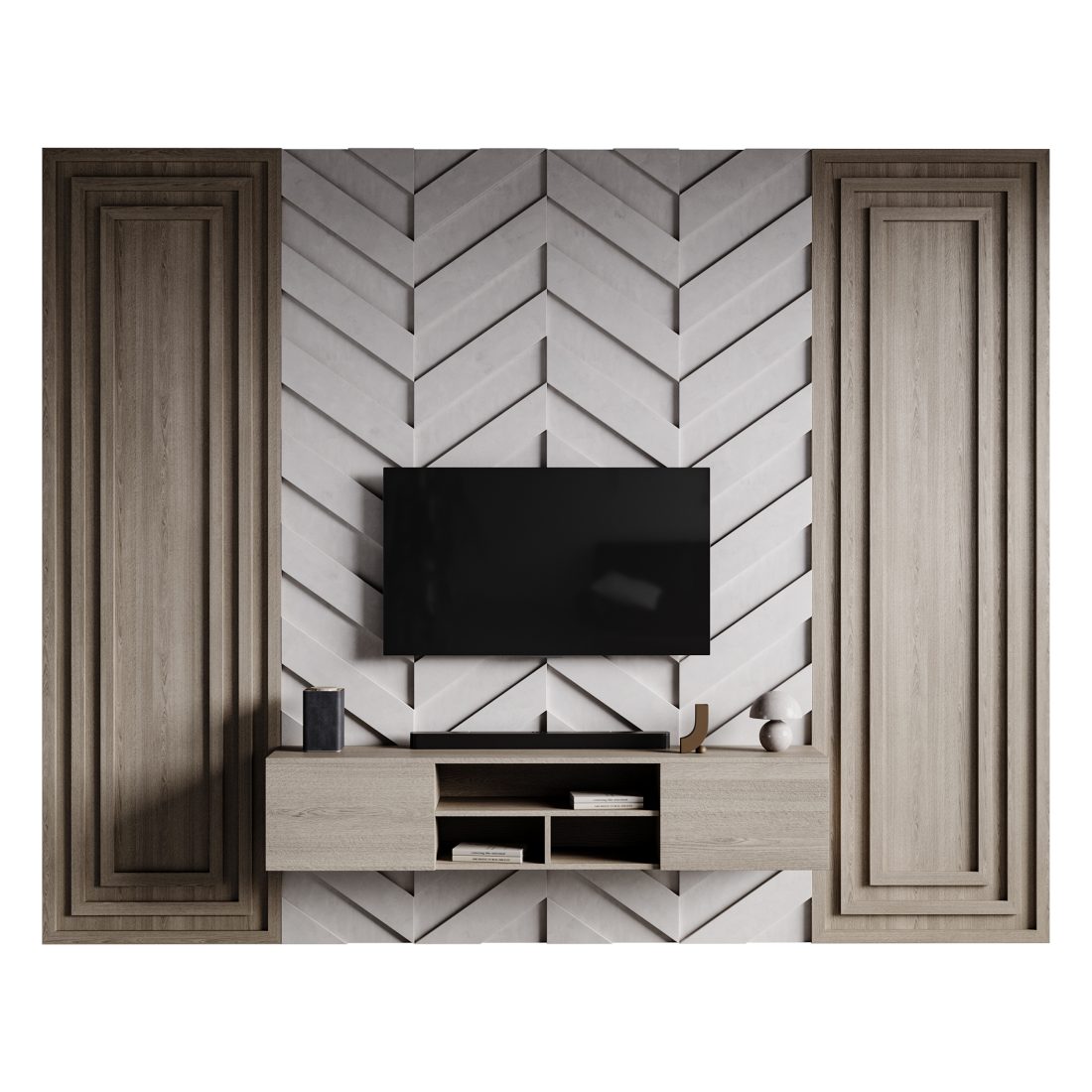 Modern Tv Wall 038 3D Model for Corona | CGMood
