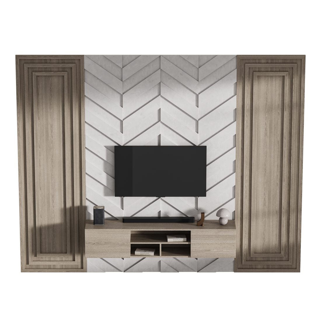 Modern Tv Wall 038 3D Model for Corona | CGMood