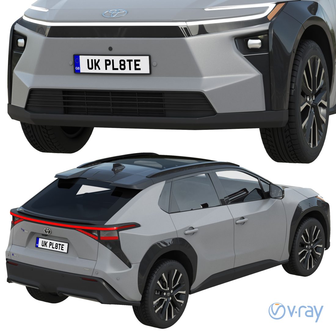 Toyota BZ4X 2026 - 3D Model for VRay