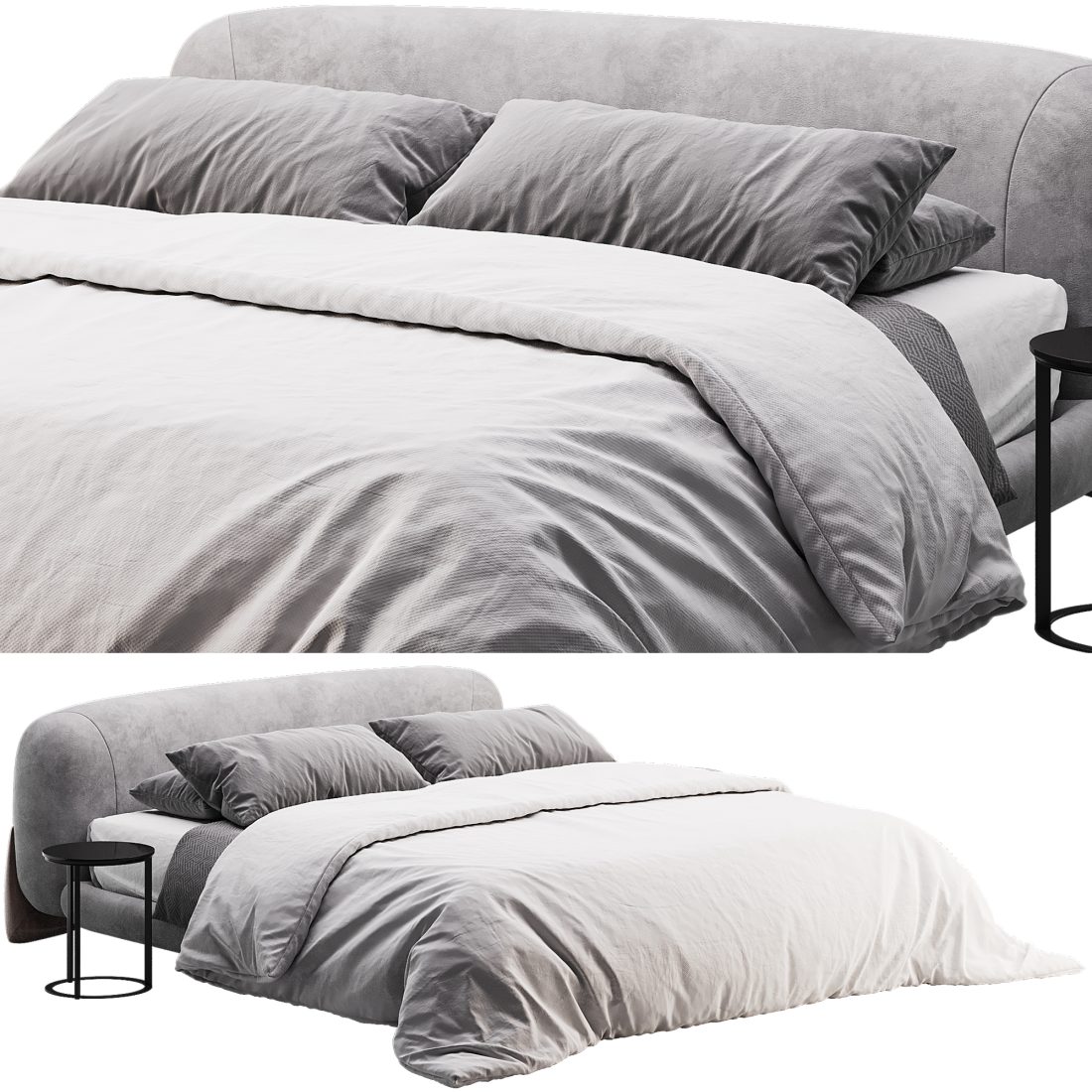 Porada Softbay Bed - 3D Model for FStorm, Corona