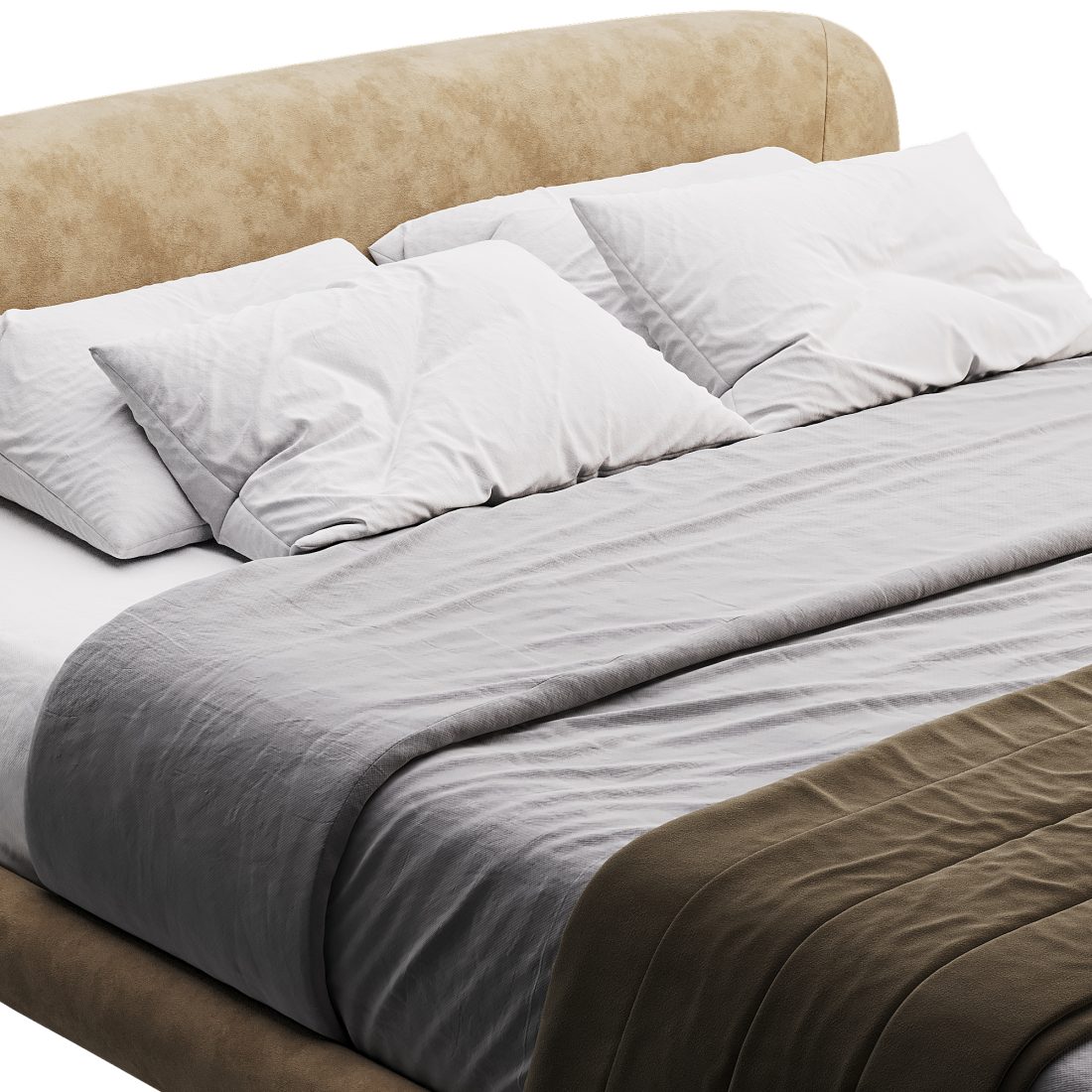 Porada Softbay Bed - 3D Model for FStorm, Corona