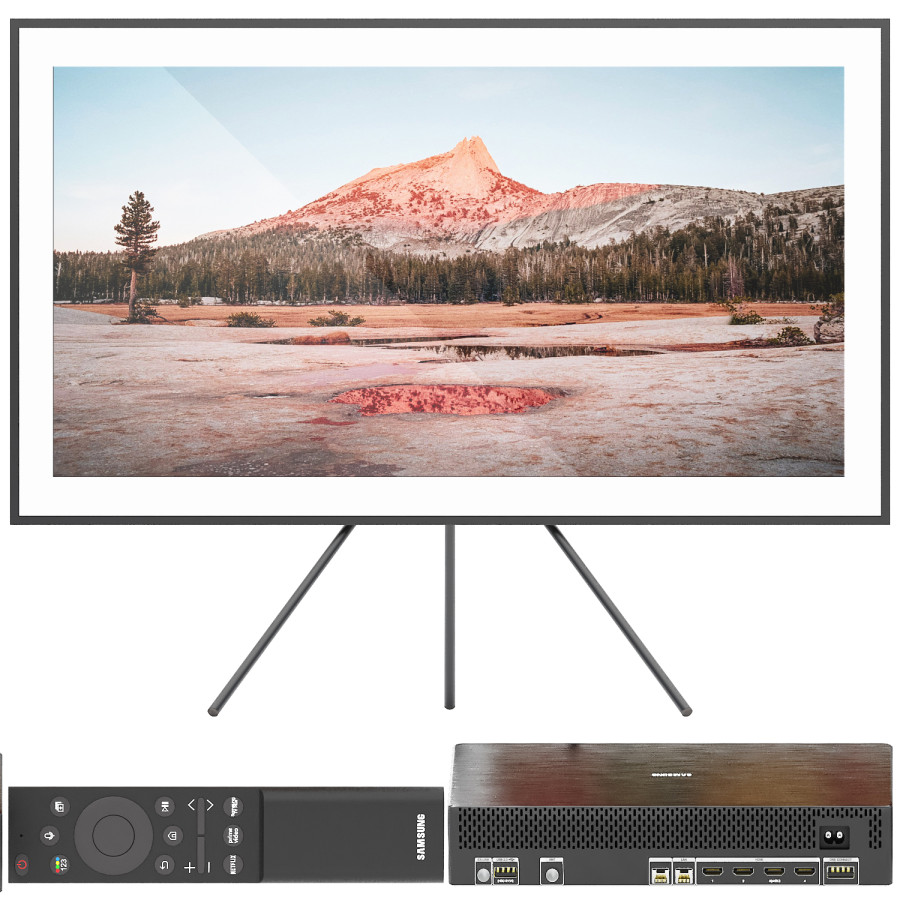 Samsung Frame Tv With Stand Remote - 3D Model for VRay, Corona